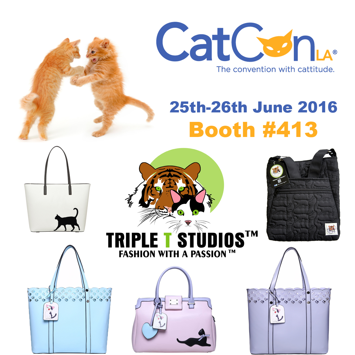 CatCon 2016 Ad with Handbags logo - The Tiniest Tiger