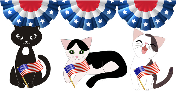 Cartoon Cats Flag bunting and flags - The Tiniest Tiger