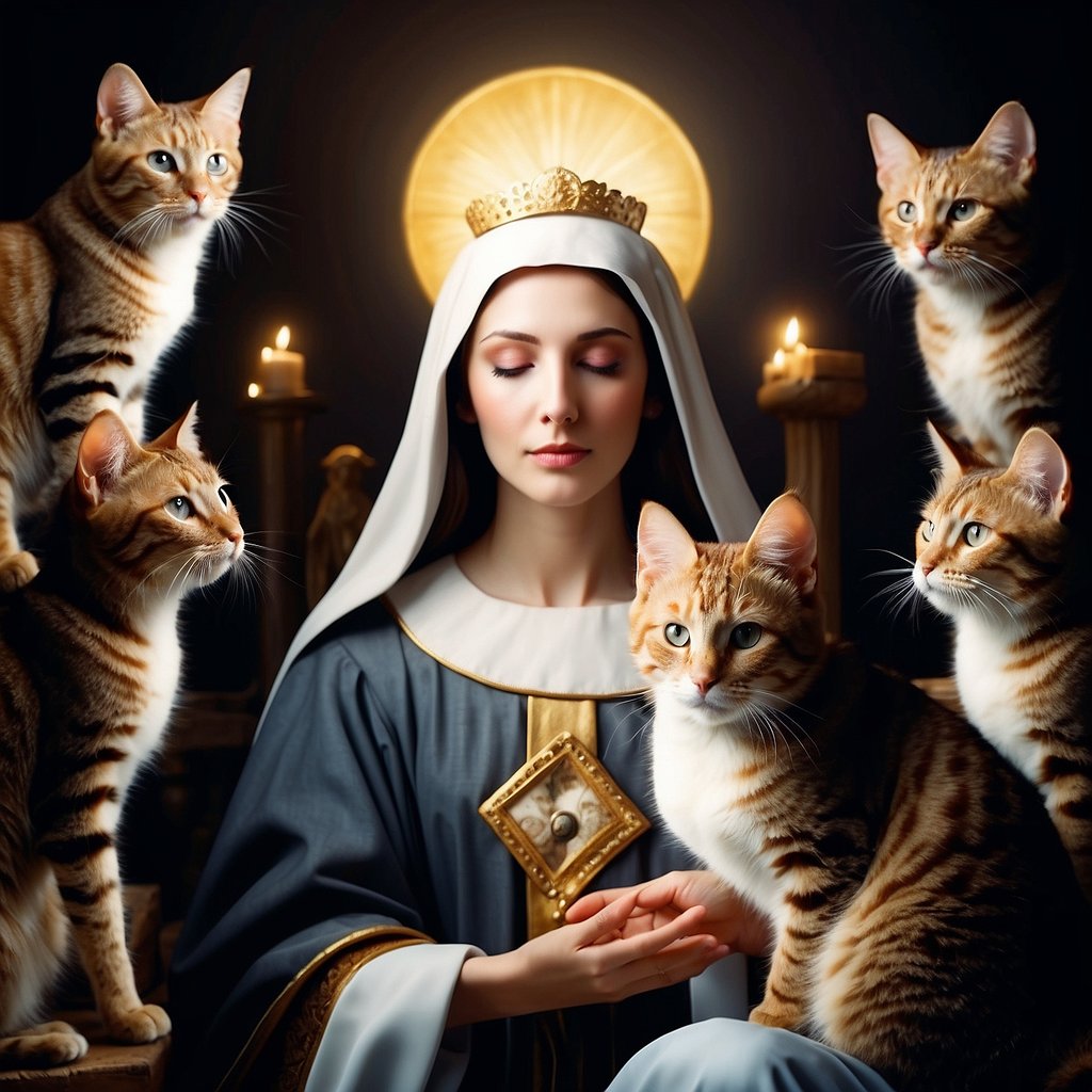Saint Gertrude: Patron Saint of Cats - The Tiniest Tiger